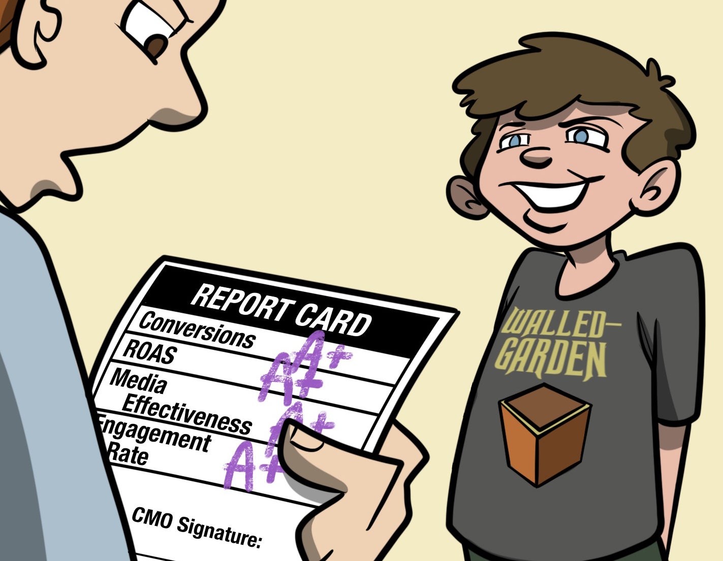 Comic: Grading Your Own Homework | AdExchanger