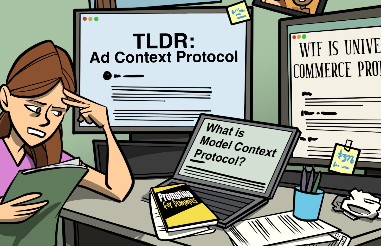 Comic: "I Need Some Coffee Context Protocol" | AdExchanger